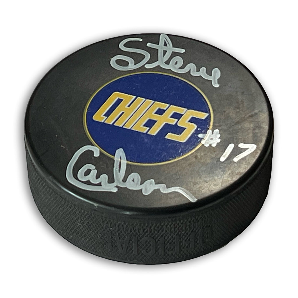 Signed CHIEFS Hockey Puck – Steve Hanson – MadBrothers.com